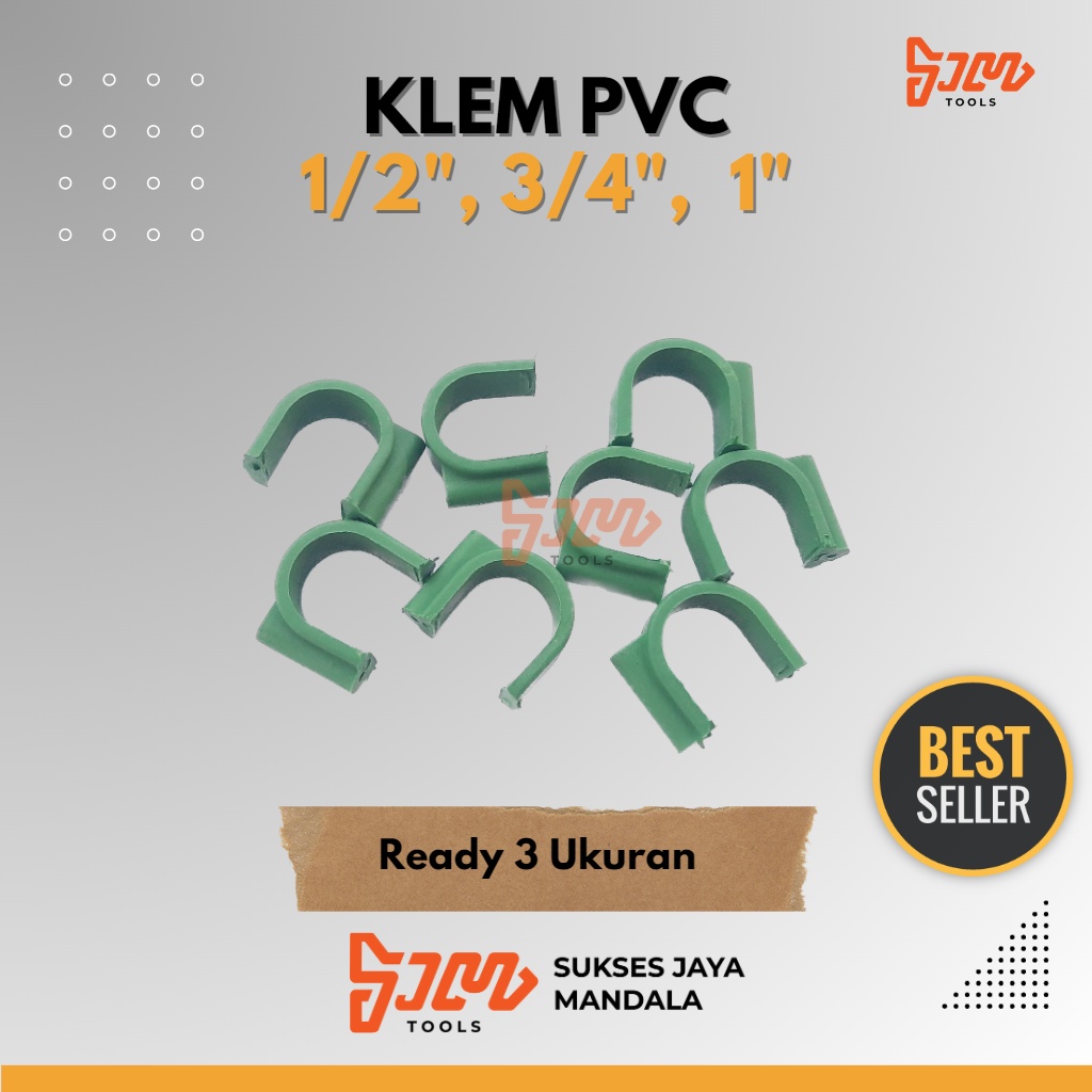 Jual Klem PVC Klem Pipa Klem Paralon 1/2", 3/4", 1" | Shopee Indonesia