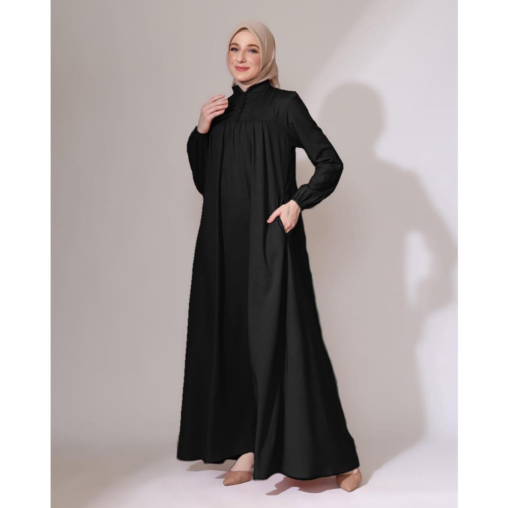 Jual Baju Gamis Wanita Terbaru Muslim Bahan Katun Toyobo Polos Umbrella ...