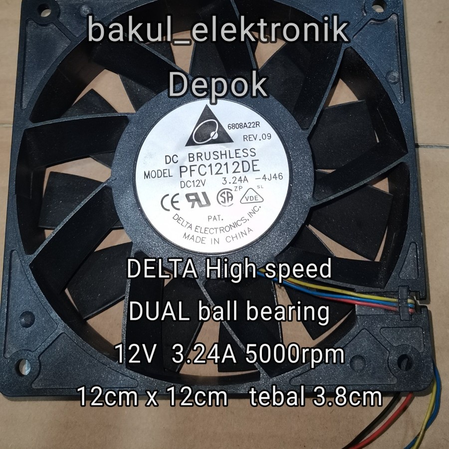 Jual FAN DELTA PFC1212DE 12V 3.24A | Shopee Indonesia