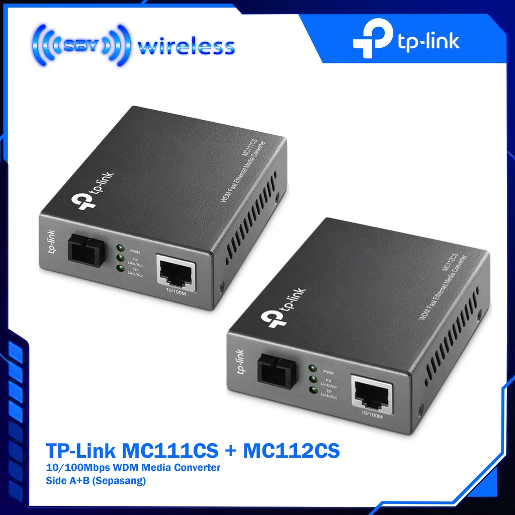 Jual TP-Link Media Converter MC111CS + MC112CS ( Sepasang , A B ) TP ...