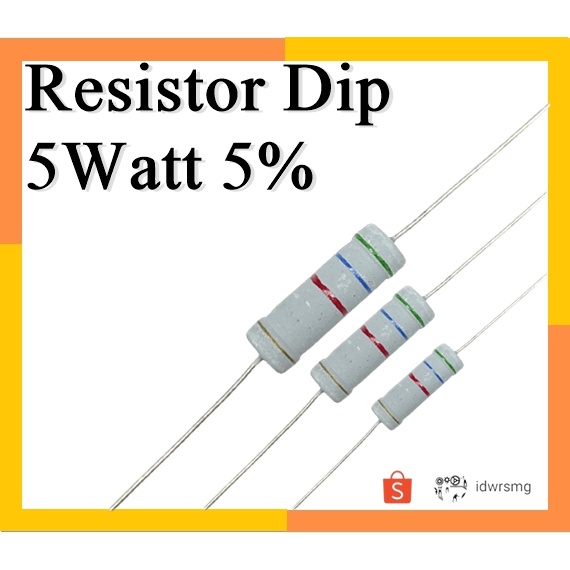 Jual R resistor 5w 6K8 6.8K kiloohm 5watt toleransi 5% Dip | Shopee Indonesia