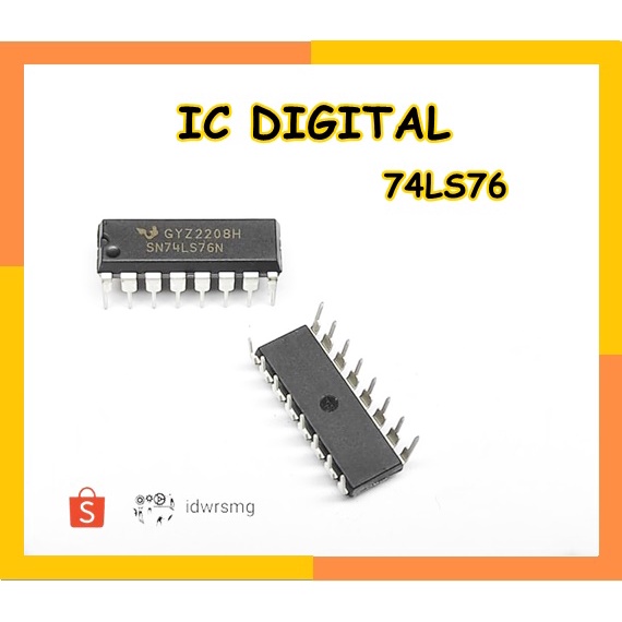 Jual 74LS76 74 LS 76 7476 74LS76N 74LS 76N 7476N DIP 16 pin 74ls76 dip ...