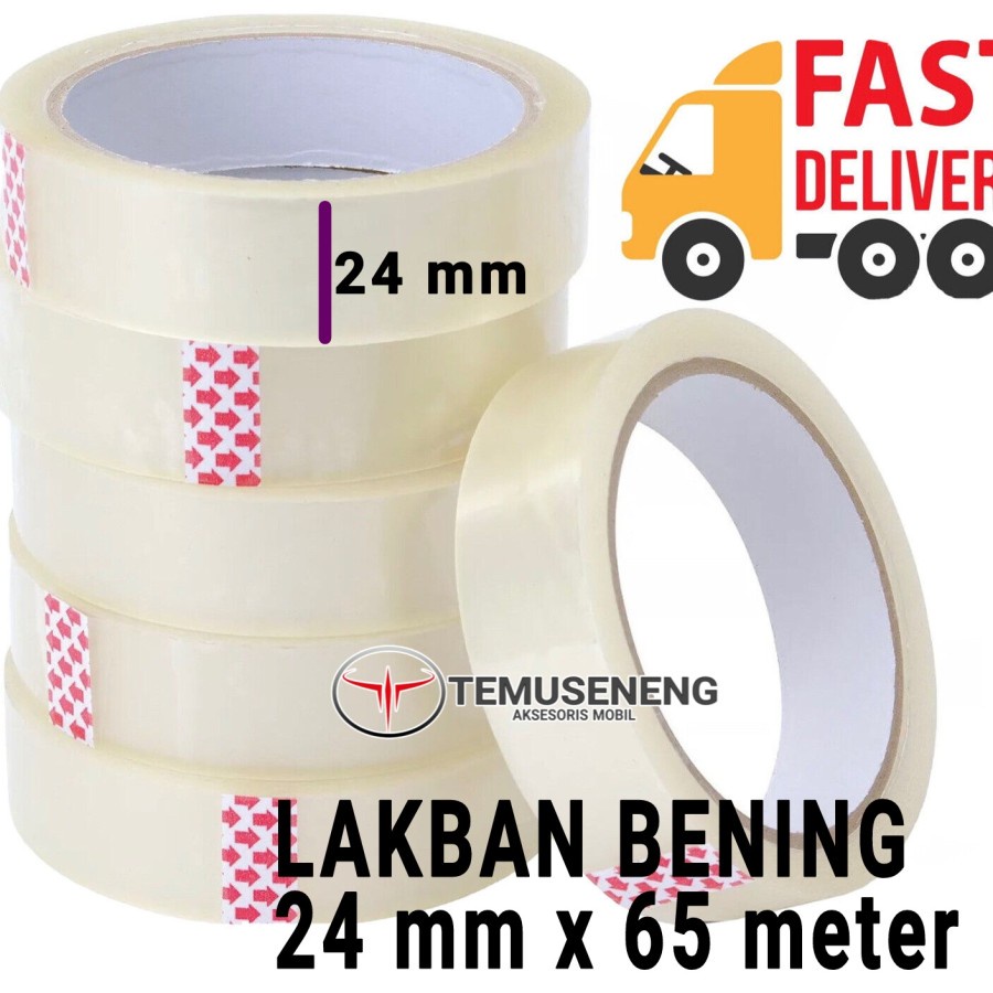 Jual Lakban Bening 24 Mm X 65 Meter (72 Yard) Isolasi Selotip ...