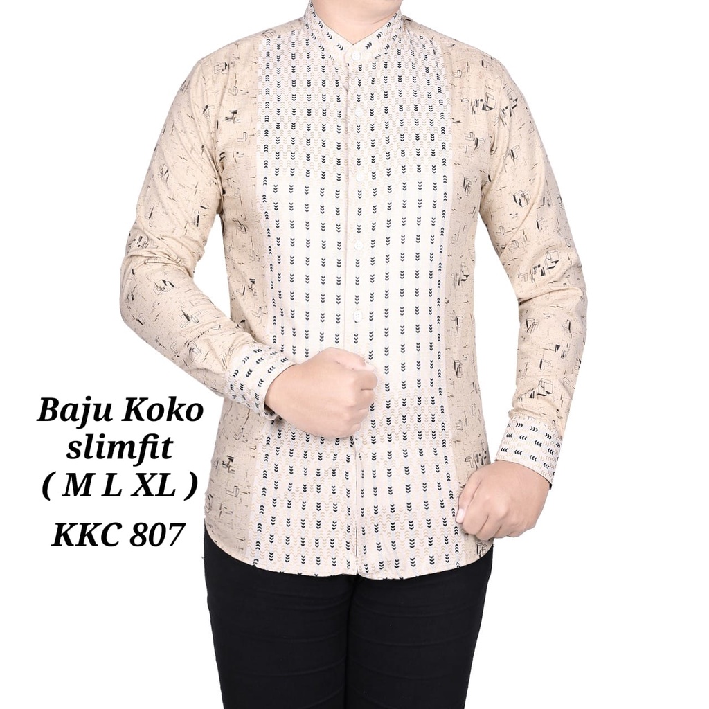 Jual BAJU KOKO SLIM FIT - KEMEJA KOKO MUSLIM PRIA - LENGAN PANJANG 04 | Shopee Indonesia