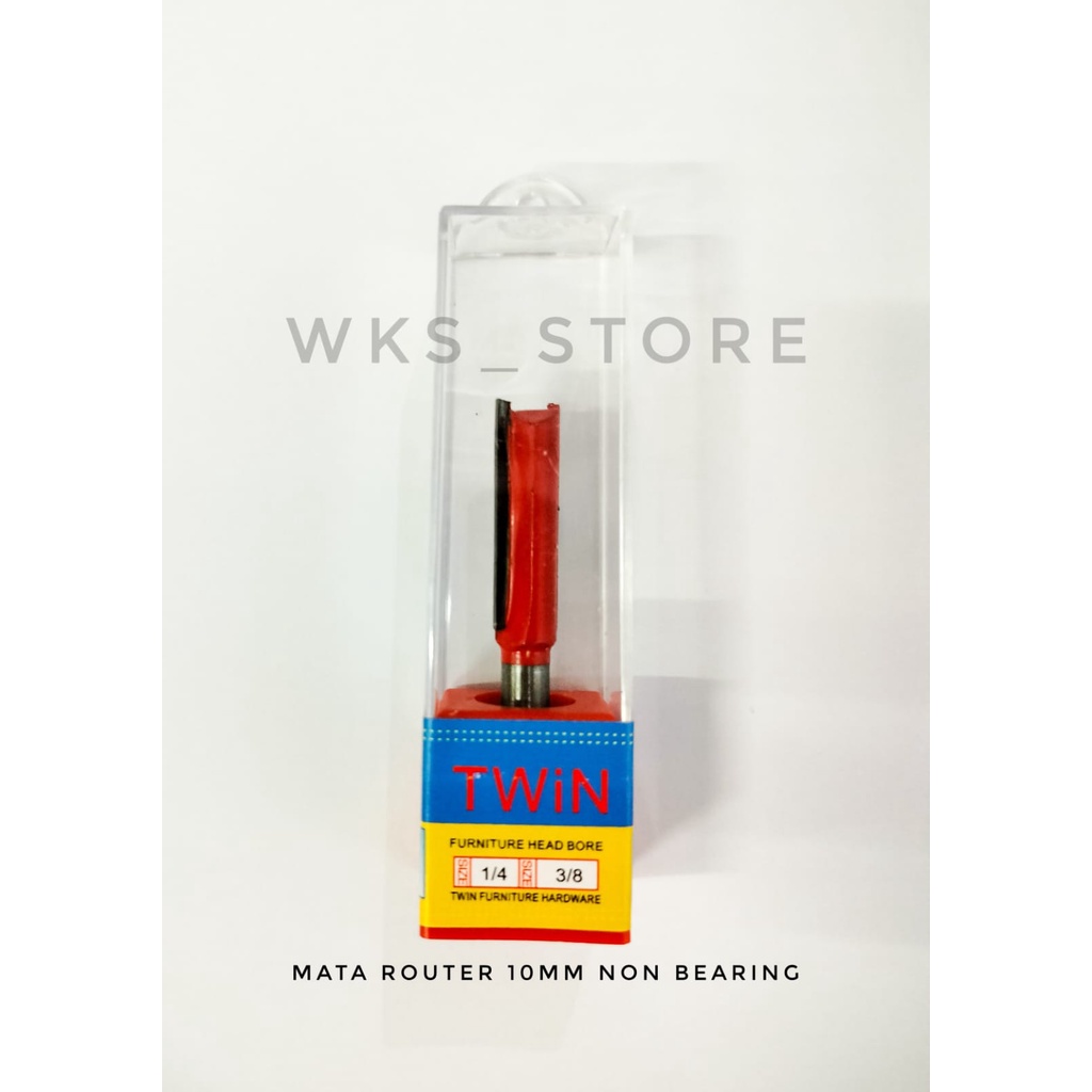 Jual Mata Profil Router Bits 10mm STRAIGHT BIT Non Bearing 2 MATA Pisau ...