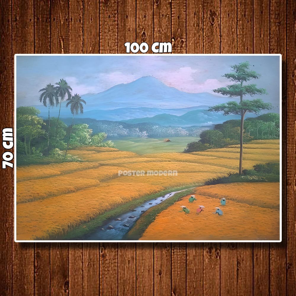 Jual HIASAN DINDING POSTER GAMBAR PANEN PADI #CODE19 UKURAN XTRA JUMBO ...