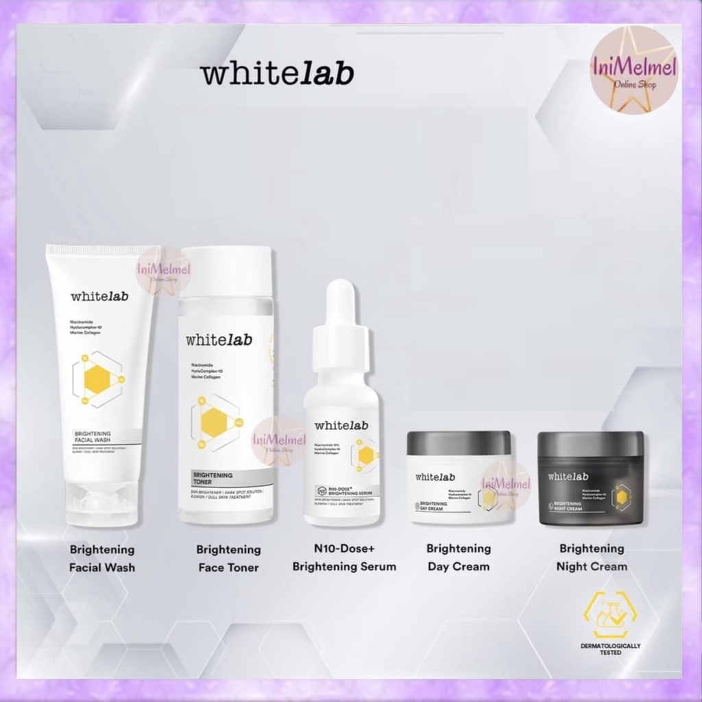 Jual Whitelab Brightening Series Paket Wajah | Brightening Set Skincare ...