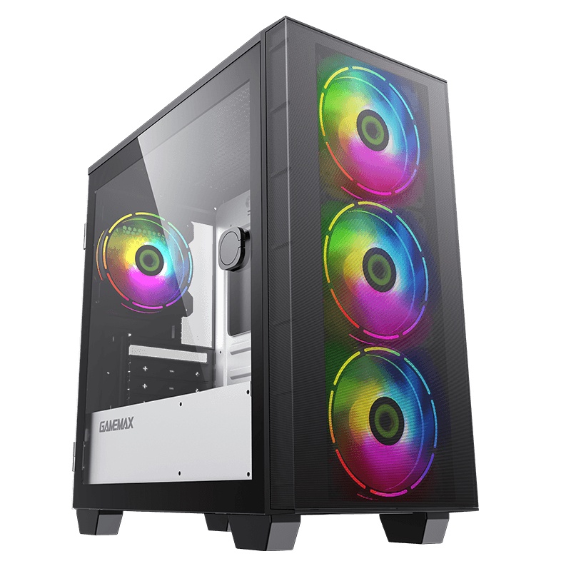 Jual Casing PC GAMEMAX CASING AERO MINI BLACK + 3 FAN RGB / Casing M ...