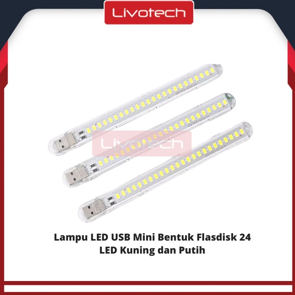 Jual Lampu LED USB Mini bentuk Flashdisk 24 Mata LED Lampu Emergency ...
