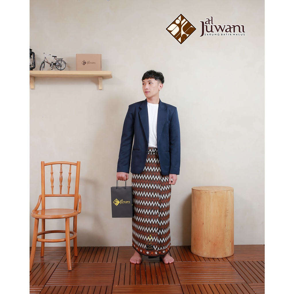 Jual Sarung Batik Aljuwani Motif Tenun Wajik Sogan | Sarung Batik Halus ...