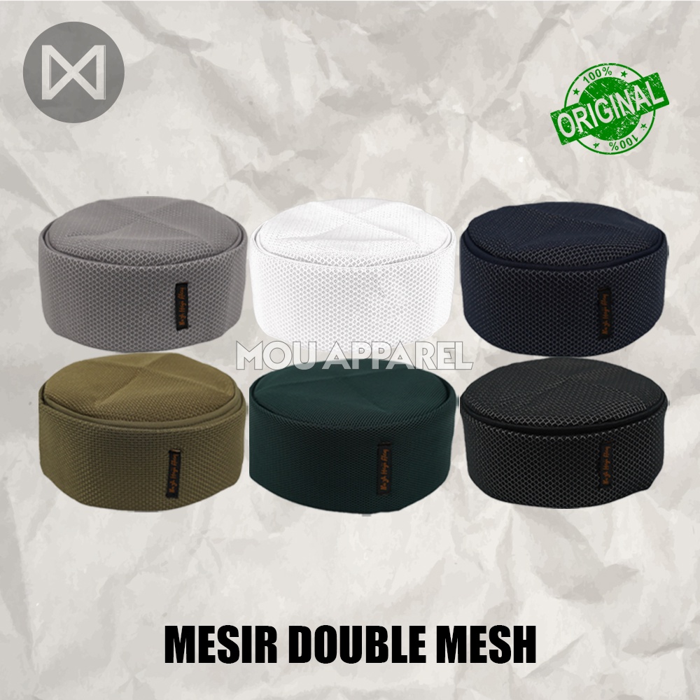 Jual Peci Lipat Mesir Habasya Premium Kopiah Hitam Putih Abu Biru ...