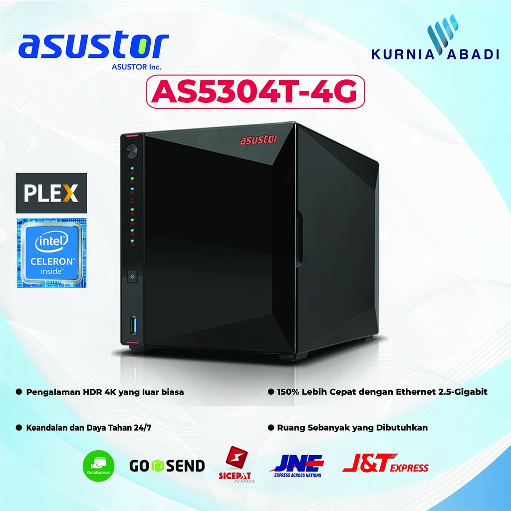 Jual ASUSTOR AS5304T RAM 4Bay NAS diskless Intel Celeron Quad Core NAS ...