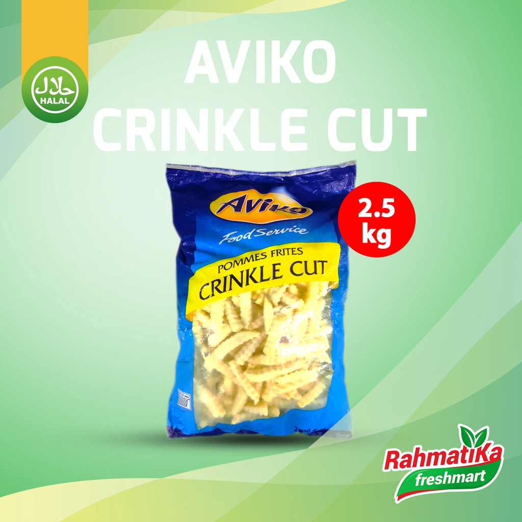 Jual AVIKO Kentang Goreng / Crinkle Cut 2.5 Kg | Shopee Indonesia