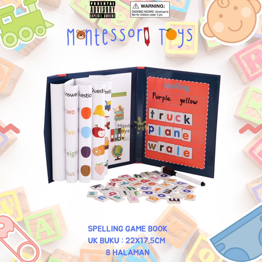 Jual SPELLING GAME BOOK / SCRABBLE / BUKU MENGEJA / PUZZLE KAYU BELAJAR ...