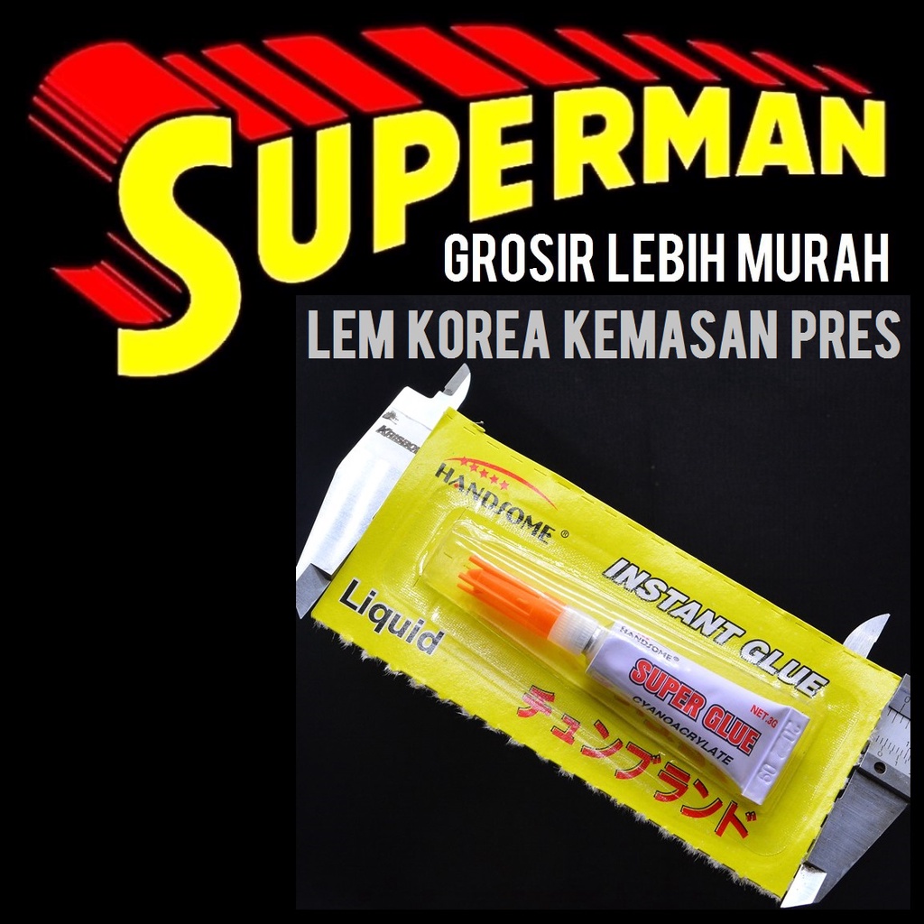 Jual ECERAN 1PC LEM KOREA KEMASAN PRES SUPER GLUE botol gram tetes cair ...