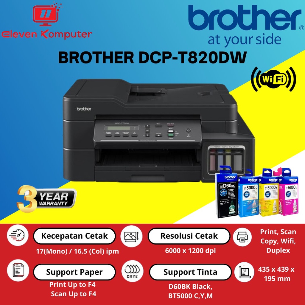 Jual Printer Ink Tank Brother DCP-T820DW | Shopee Indonesia
