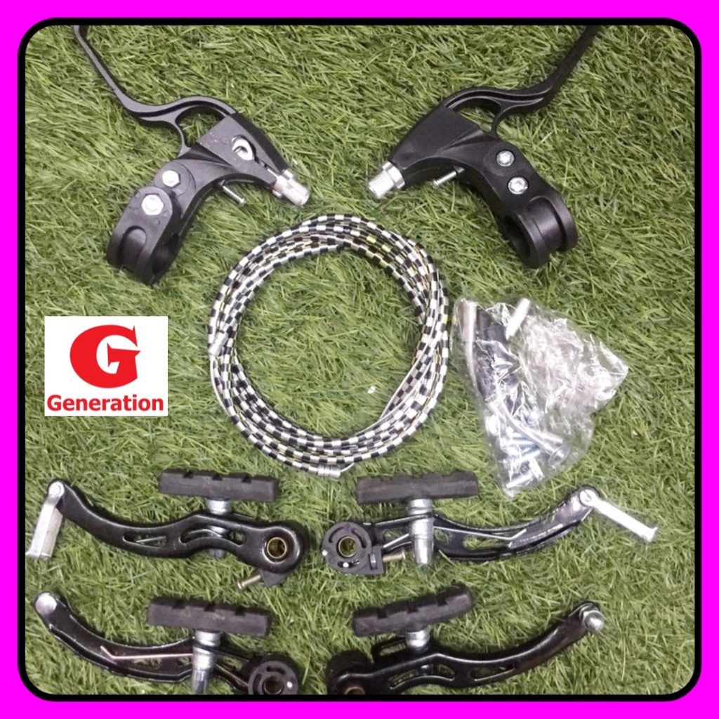 Jual Rem Sepeda Set Rem V Brake Lengkap Depan + Belakang + Handle ...