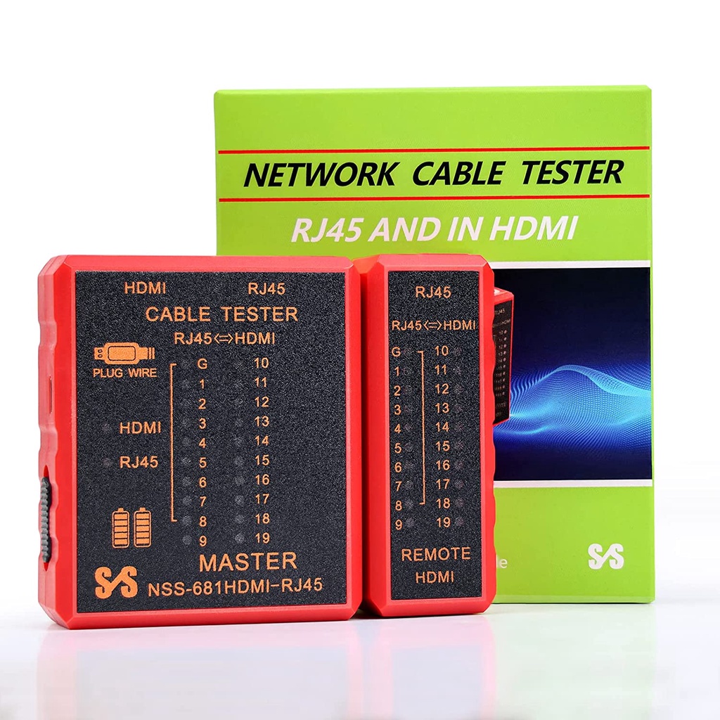 Jual HDMI Tester RJ45 / CABLE TESTER RJ45 + HDMI / HDMI TESTER Merah ...