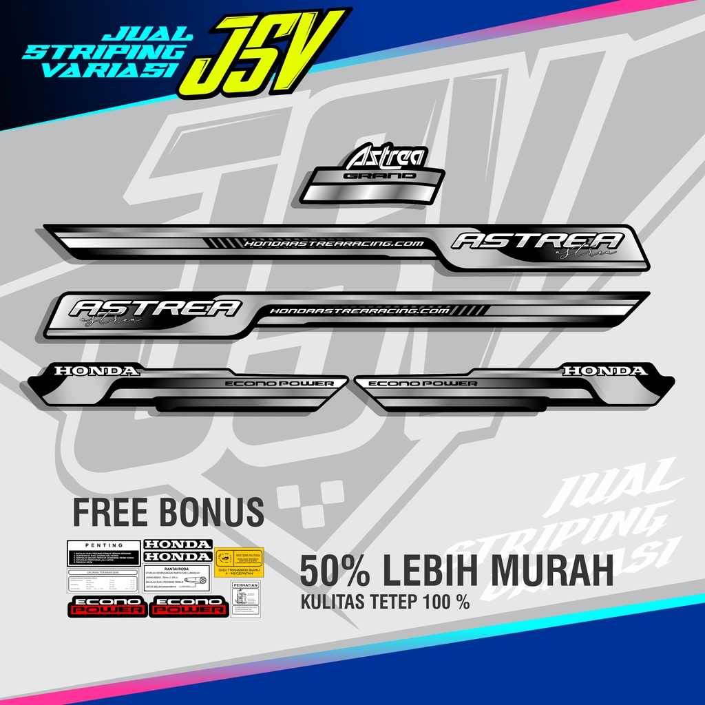 Jual Stiker Astrea Grand Variasi Striping Honda Astrea Prima Sticker ...