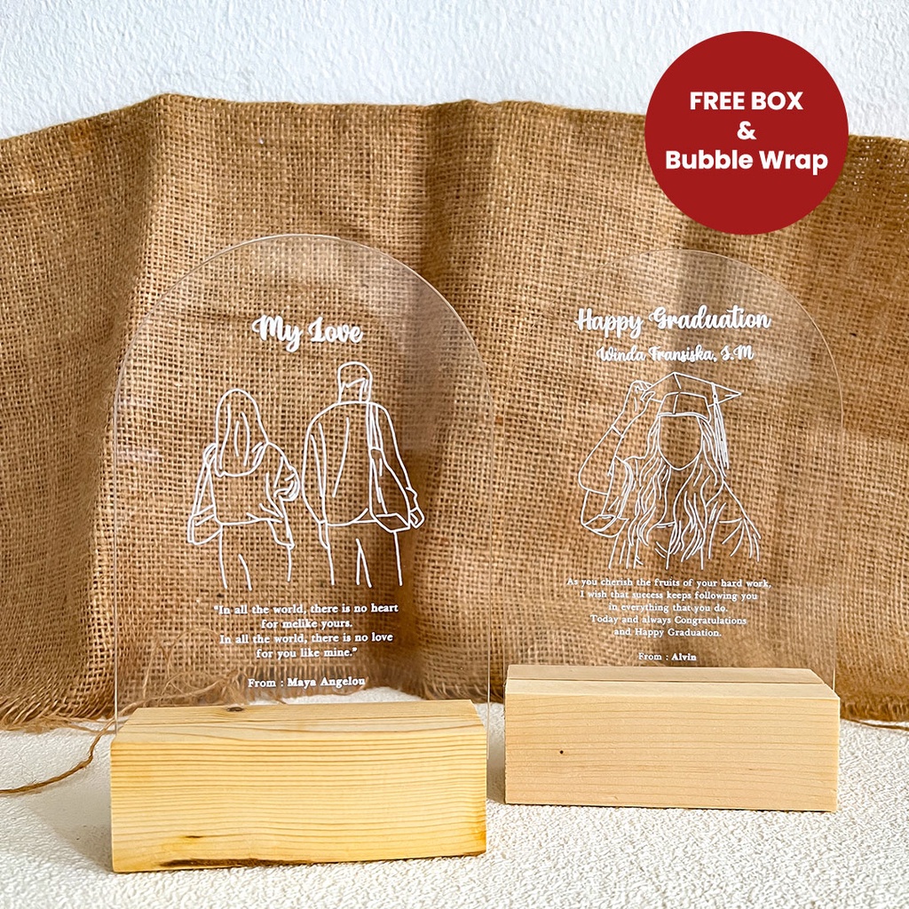 Jual Akrilik LED Custom Line Art Akrilik Lampu Tidur LED Cocok untuk ...