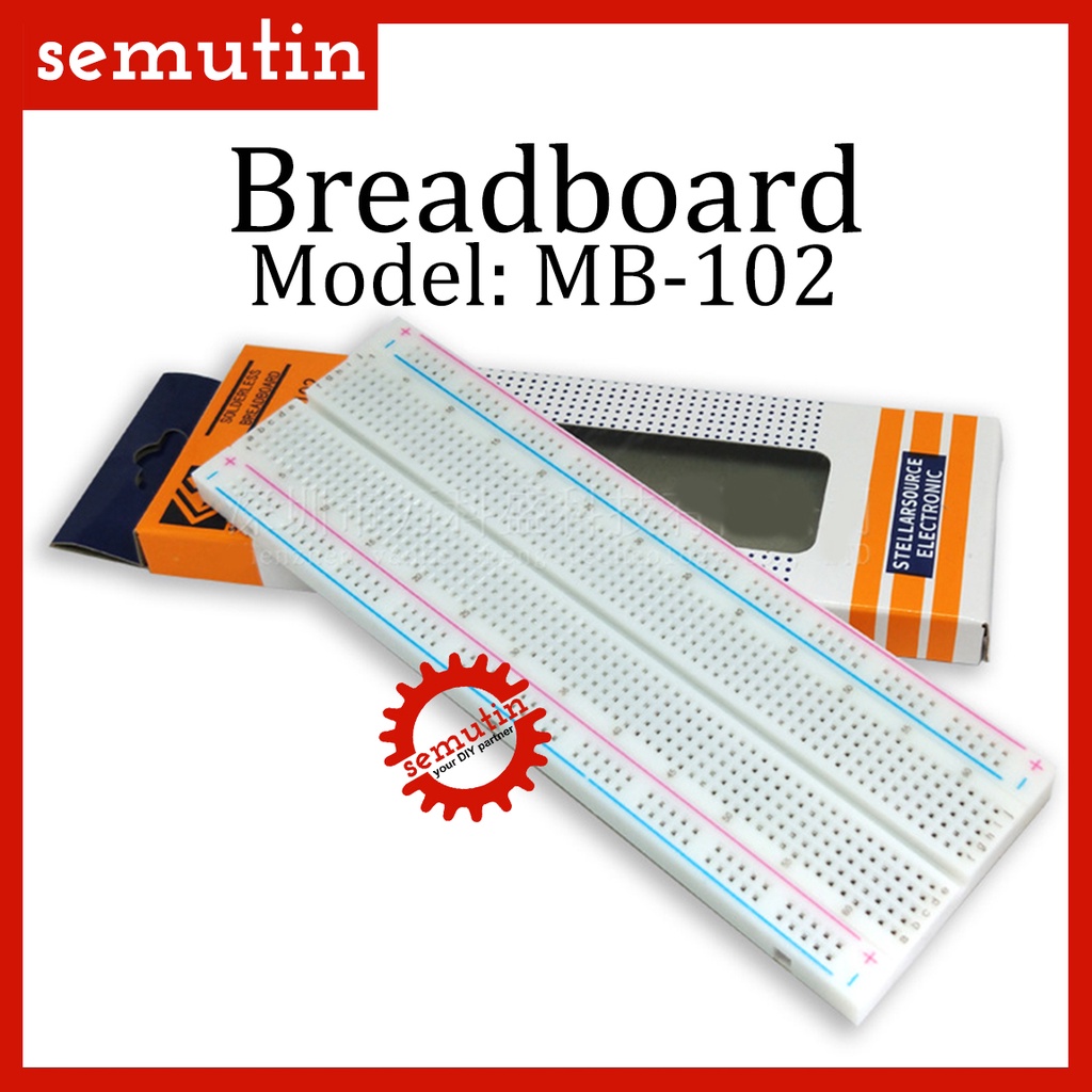 Jual Breadboard MB-102 / Solderless 830 Lubang Point PCB Bread Project Board | Shopee Indonesia
