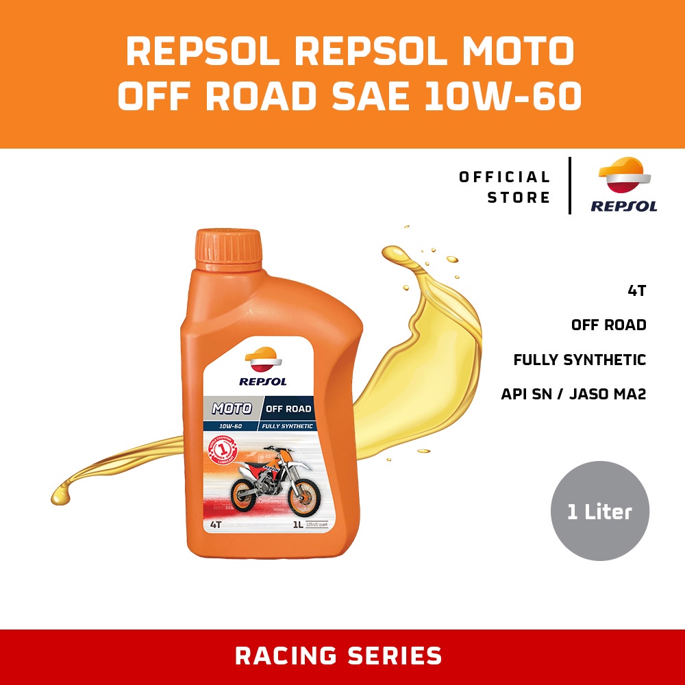 Jual Oli Motor Repsol Moto Offroad 10W/60 Pelumas Mesin Terbaik - 1L ...