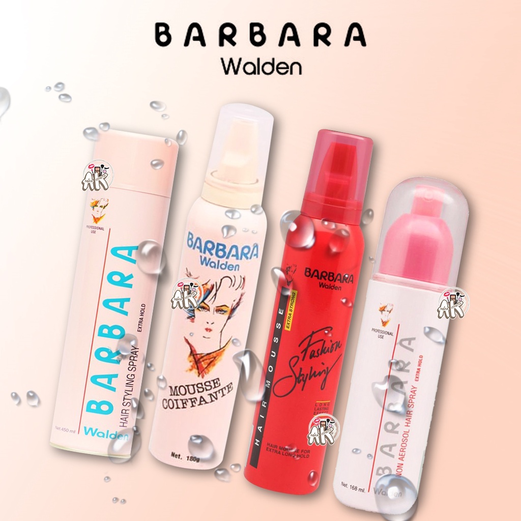 Jual BARBARA WALDEN SERIES ( MOUSSE FOAM / HAIR SPRAY / NON AEROSOL HAIR SPRAY ) | Shopee Indonesia