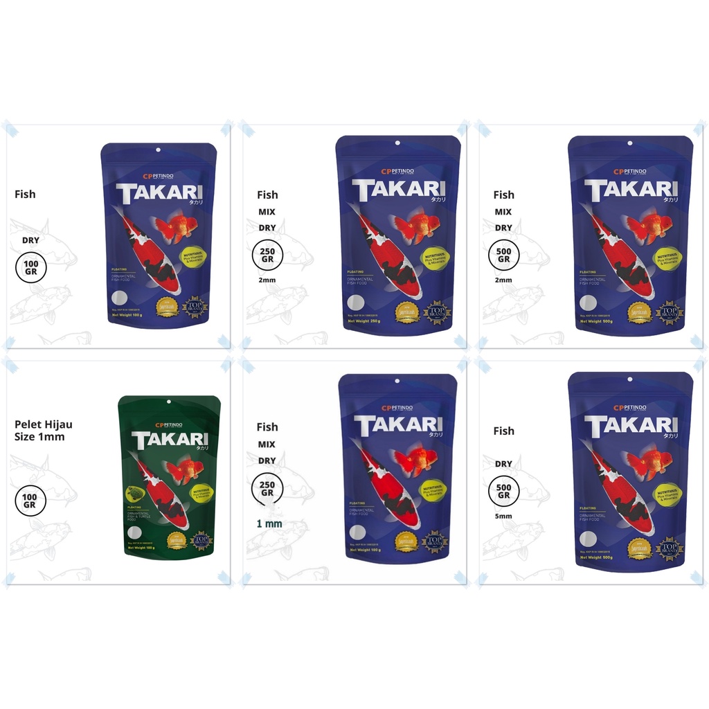 Jual TAKARI & SAKURA FISH FOOD 100 gr 250 gr 500 gr Makanan Ikan ...