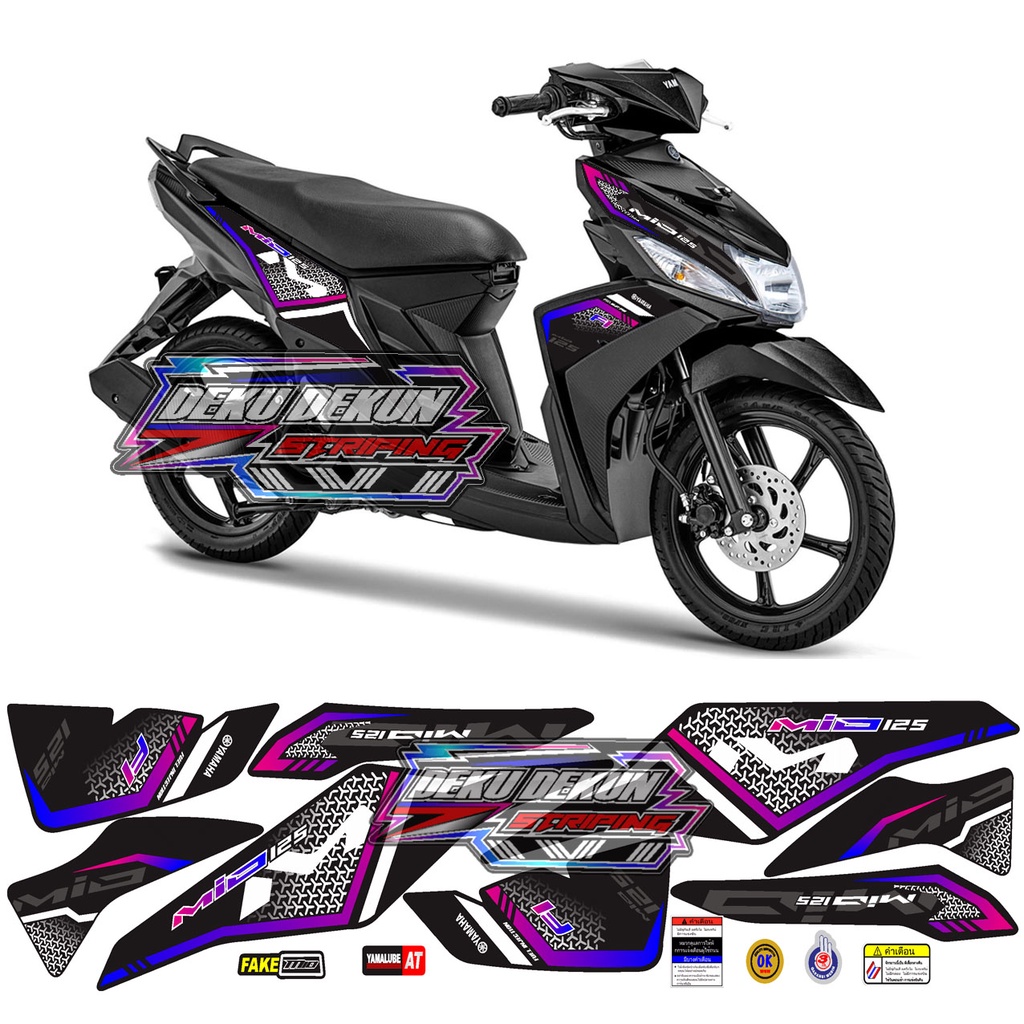 Jual Striping Mio M3 Variasi Mio Z Mio 125i Stiker Awet Bahan Vynil ...