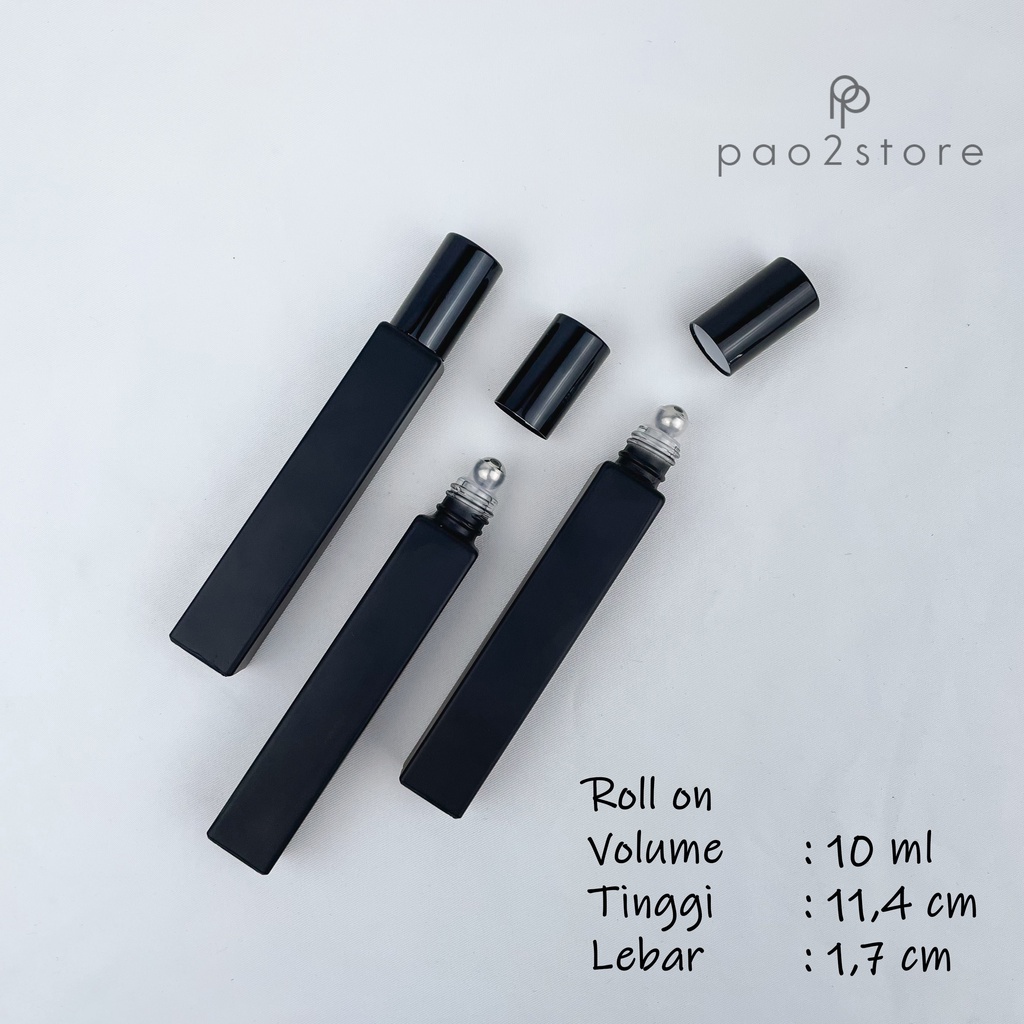 Jual Botol Roll on Kaca 10ml - HITAM DOFF Matte - Kotak Tinggi Tebal ...