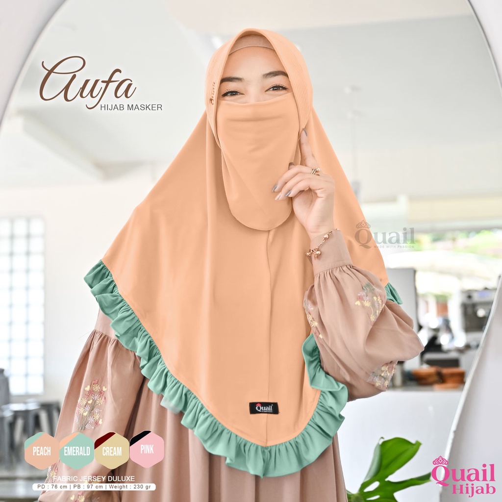 Jual Quail Hijab - AUFA HIJAB MASKER | Shopee Indonesia