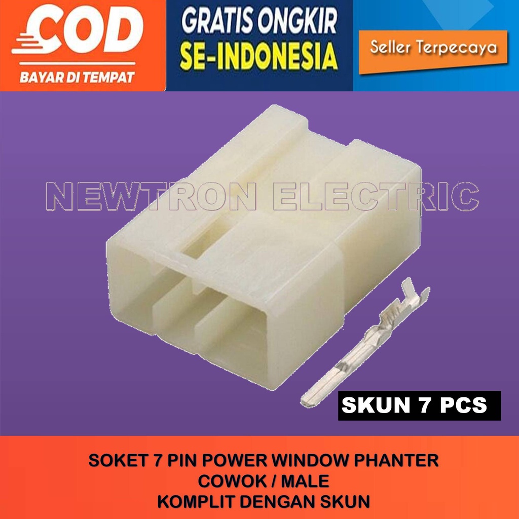 Jual SOKET 7 PIN MALE SOKET SOCKET CONNECTOR POWER WINDOW 7 PIN MALE ...