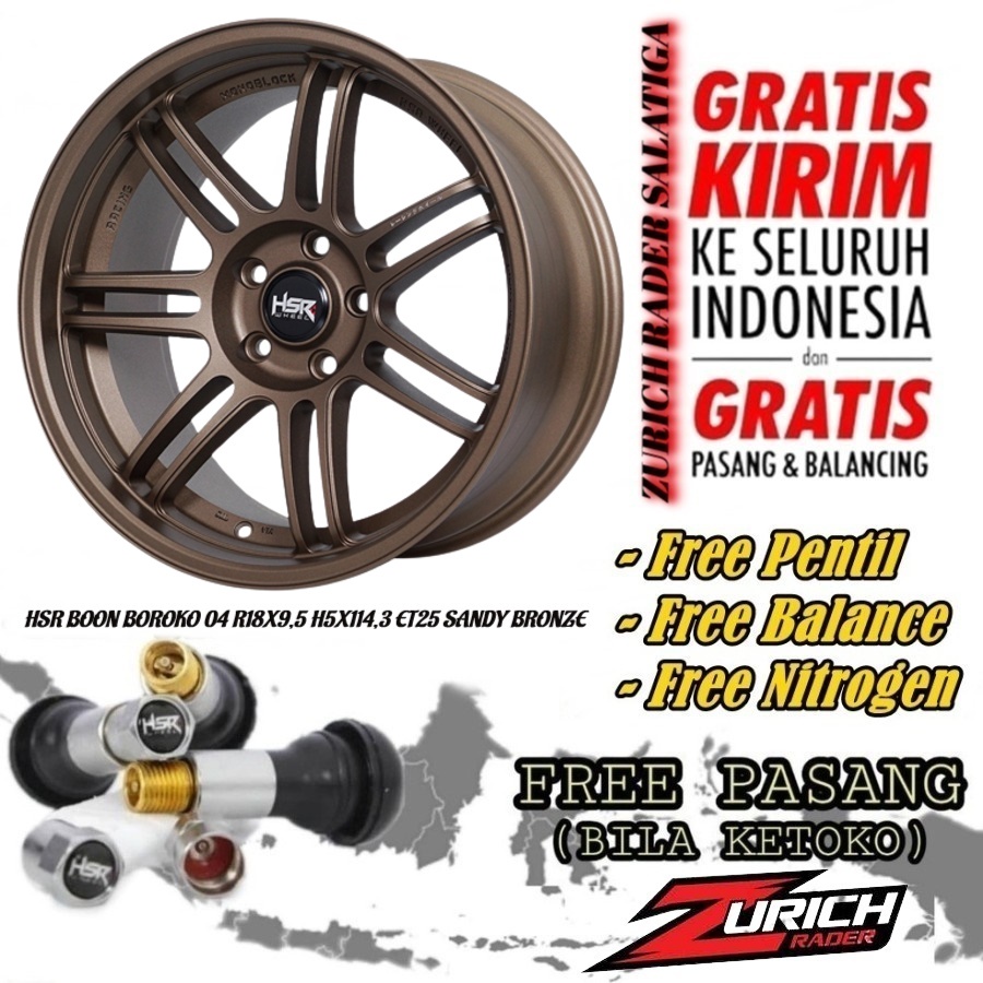 Jual Velg Mobil Innova Ring 18 HSR BOON R18 Bronze Pelek Terios Rush Almaz Xtrail Juke Hrv Civic ...