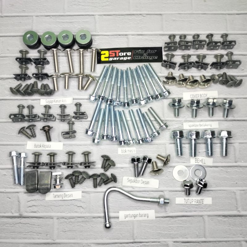 Jual Baut Body Honda Blade 110 Fullset/Baud Lengkap Honda Blade Lama ...