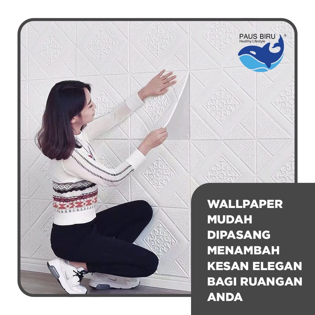 Jual Wallpaper 3D FOAM / Walpaper Dinding 3D Motif Foam Batik More High ...