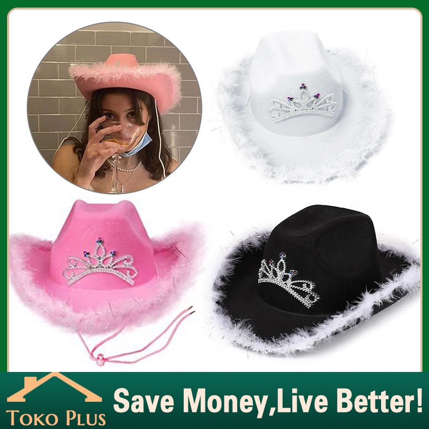 Jual Cowgirlhat Y2K | Pink Cowgirlhat | Cowboyhat | Topi Koboi Keren ...