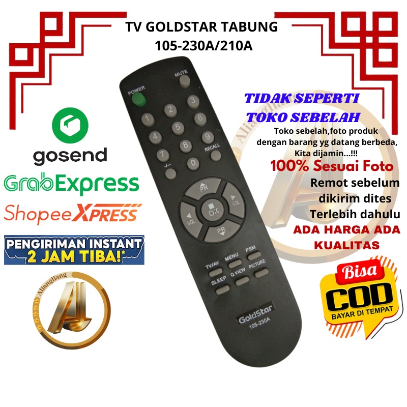 Jual REMOT REMOTE TV GOLDSTAR TABUNG 230A/210A | Shopee Indonesia