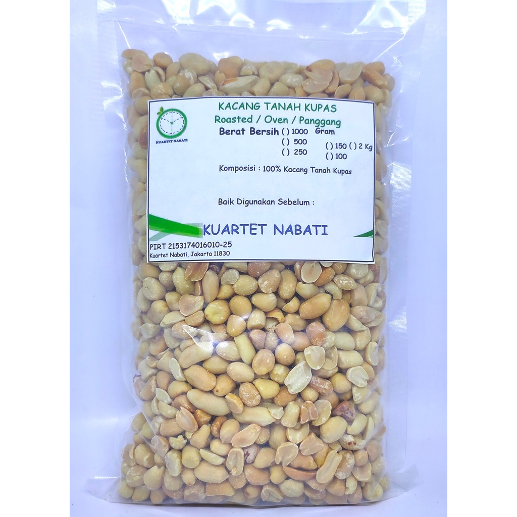 Jual 500gr Roasted Kacang Tanah Kupas - Oven - Panggang - Rasa Original ...