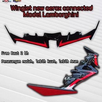 Jual WINGLET NEW AEROX CONNECTED MODEL LAMB0RGHIN1 - YAMAHA NEW AEROX ...