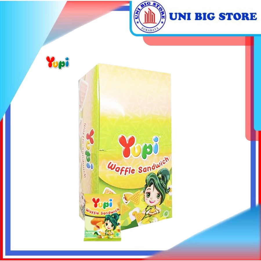 Jual Yupi Permen Jelly Candy Gummy WAFFLE SANDWICH 12 pcs BOX | Shopee ...