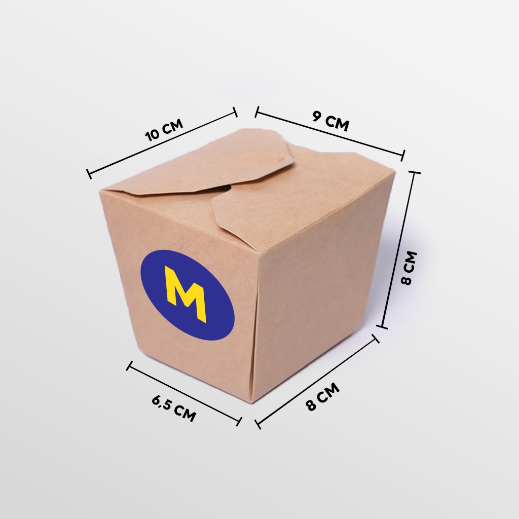 Jual PAPER RICE BOX / FOOD PAIL BOX - KRAFT DAN PUTIH 25 PCS MEDIUM ...