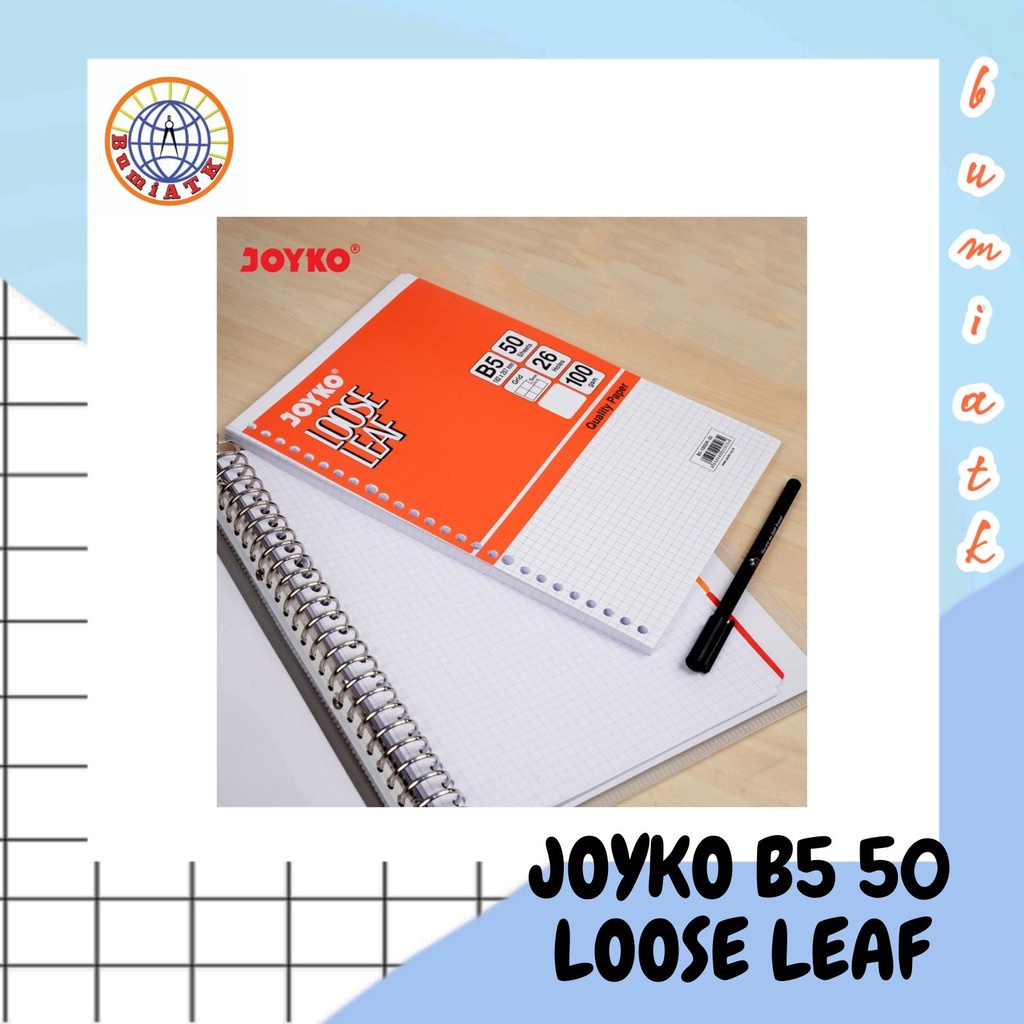 Jual LOOSE LEAF KOTAK B5 50 MATEMATIKA GRID ISI 50 LEMBAR JOYKO | Shopee Indonesia