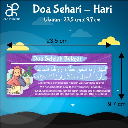 Jual Stiker Doa Sehari Hari, Stiker Anak, Stiker Doa, Sticker Doa ...