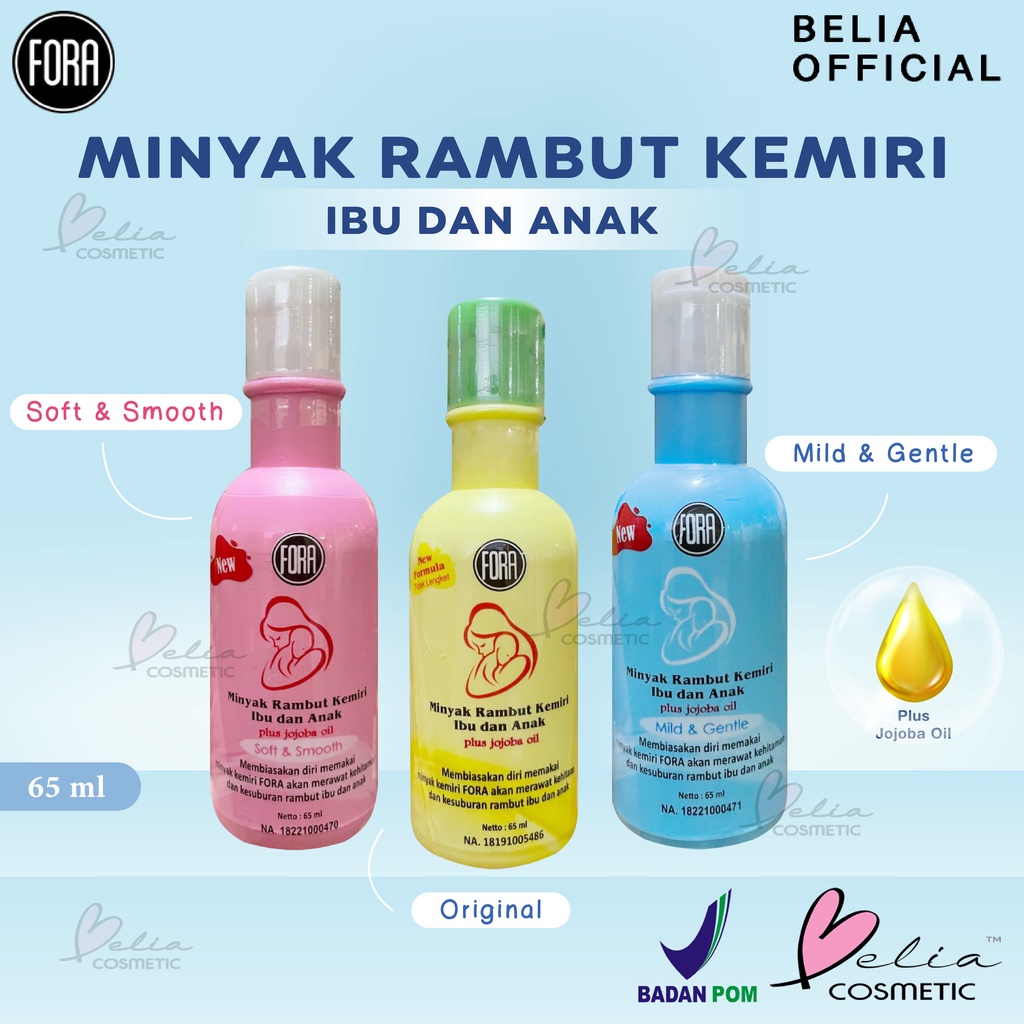 Jual BELIA FORA Minyak Kemiri + Jojoba Oil 65mL | minyak rambut ibu dan ...