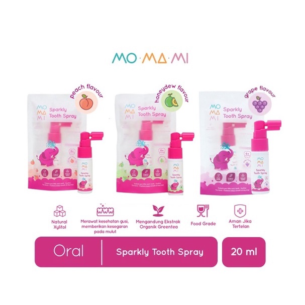 Jual MOMAMI SPARKLY TOOTH SPRAY PERAWATAN GIGI ANAK 20ml / GIGGLY ...