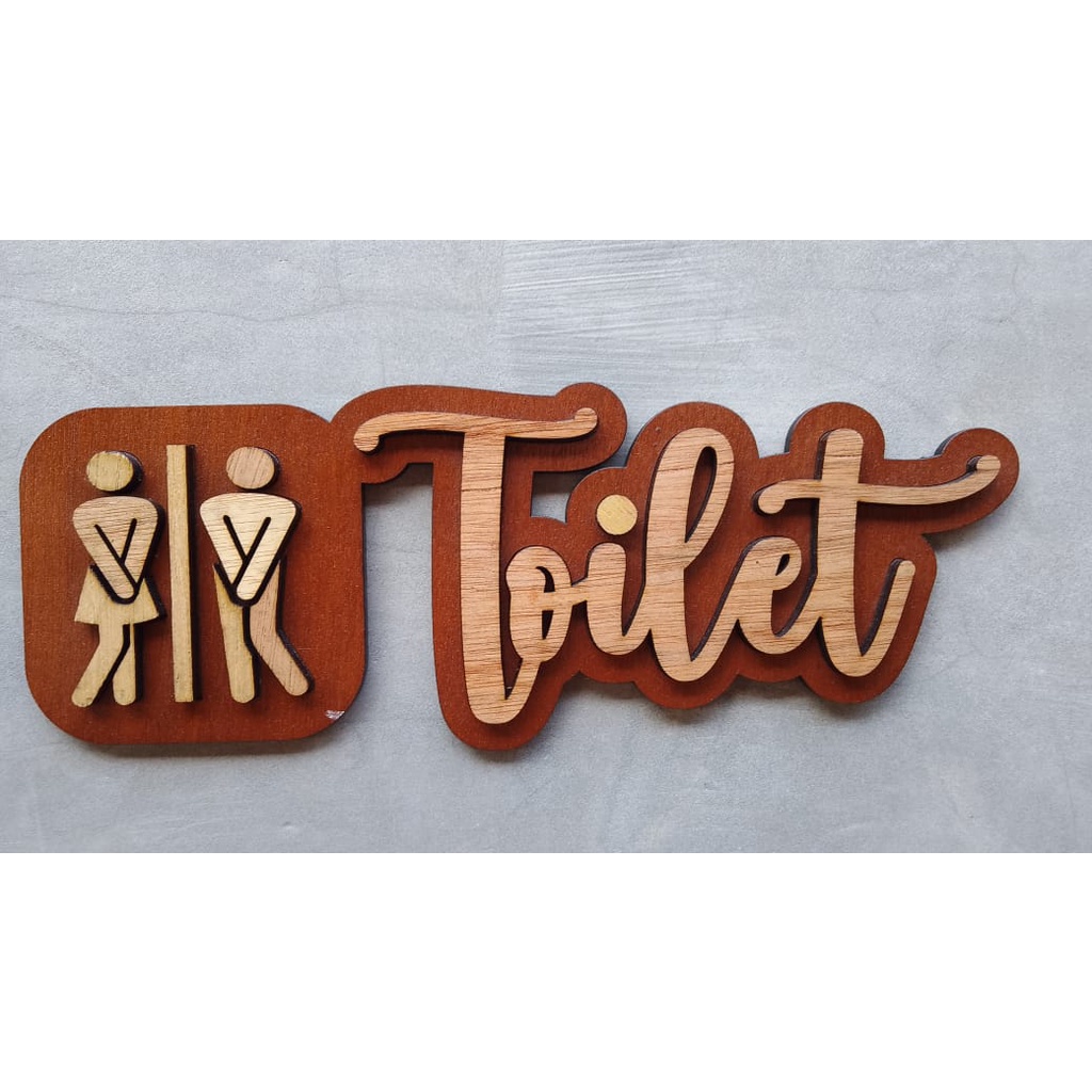 Jual PAPAN TIMBUL TANDA TOILET Gambar Cowok cewek - Tulisan Kayu Timbul ...