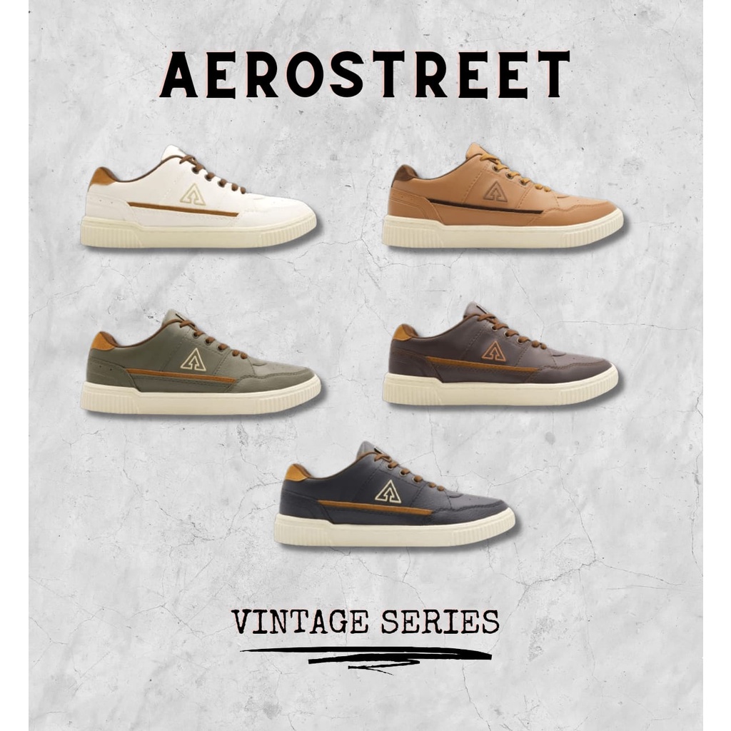 Jual Sepatu Aerostreet Vintage Original 39-44 // Putih // Hitam ...
