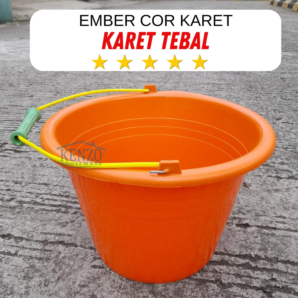 Jual Ember Plastik Cor Timba 18 Ember Cor Anti Pecah Hitam Awet ...