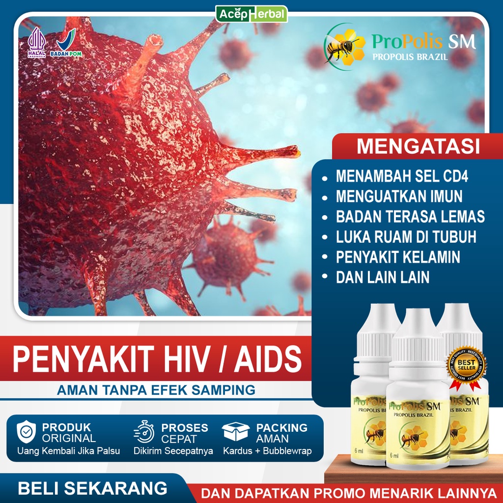 Jual Obat Penghambat Hiv Aids Pencegah Virus Hiv Penyembuh Luka Ruam ...