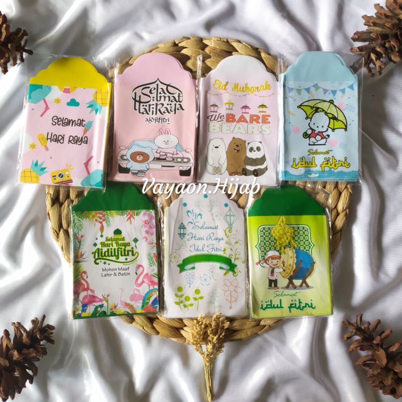 Jual amplop THR lebaran snack unik (1pack isi 10) karakter profesi uang ...